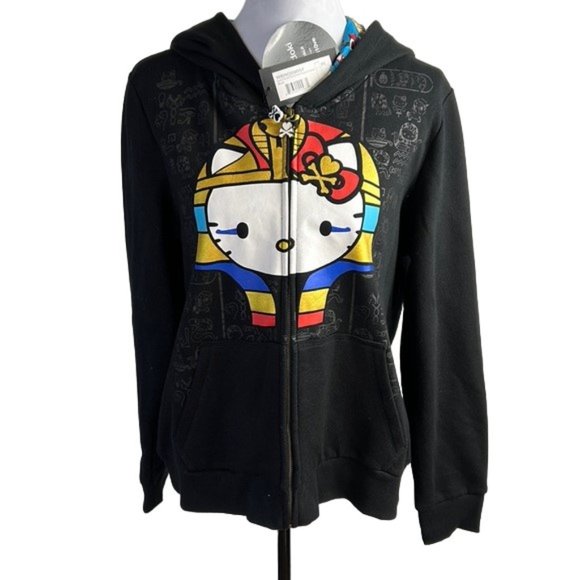 tokidoki | Tops | Tokidoki X Hello Kitty Patra Pharaoh Black Full Zip ...